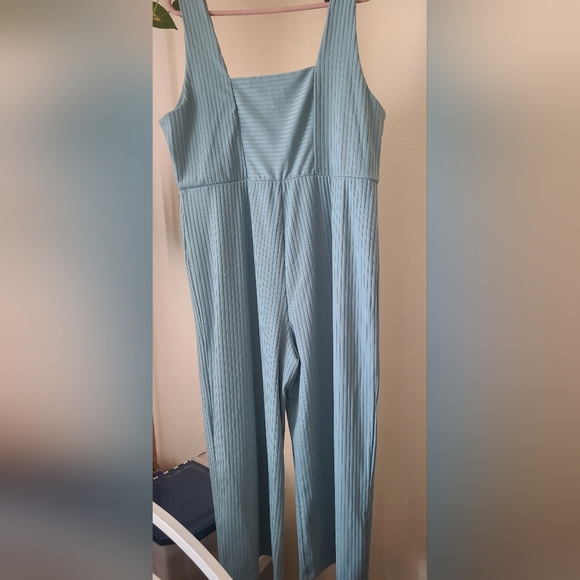wild fable | Pants & Jumpsuits | Wild Fable Light Blue Ribbed Jumpsuit ...
